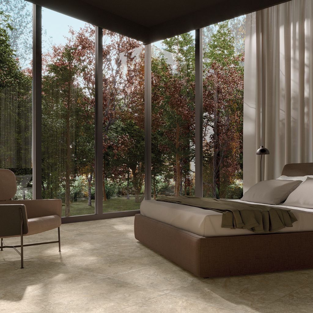 Teoria Sabbia | Beige Limestone Effect Porcelain Floor Tile | UK Tiles
