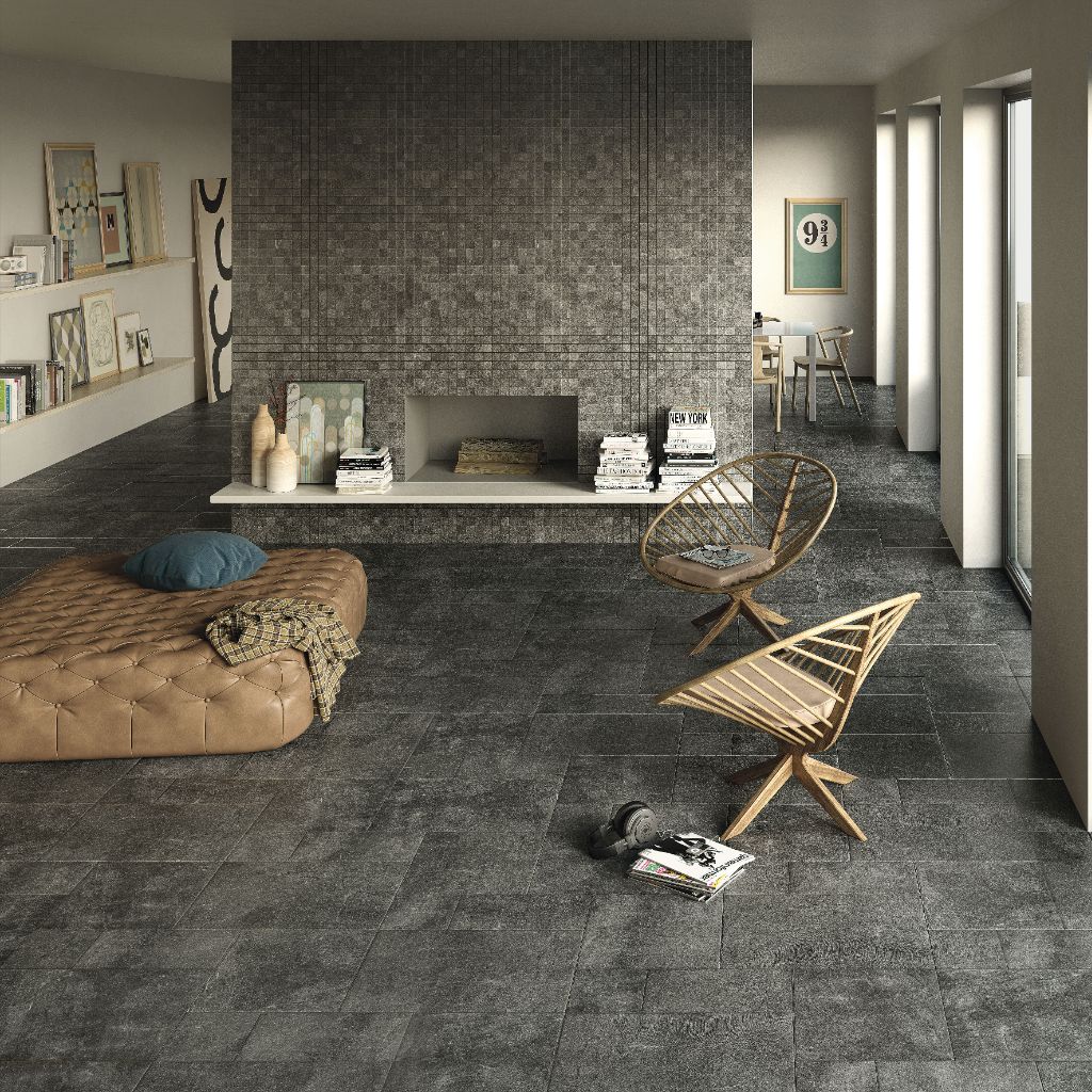 Virginia Black | Dark Grey Limestone Effect Porcelain | Keystone