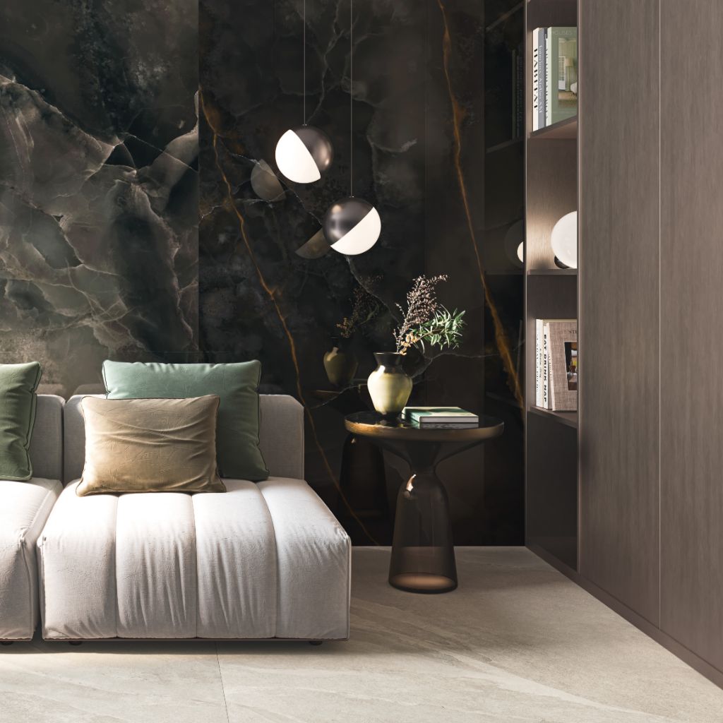 Segrato Nero | Marble Effect Porcelain | Keystone