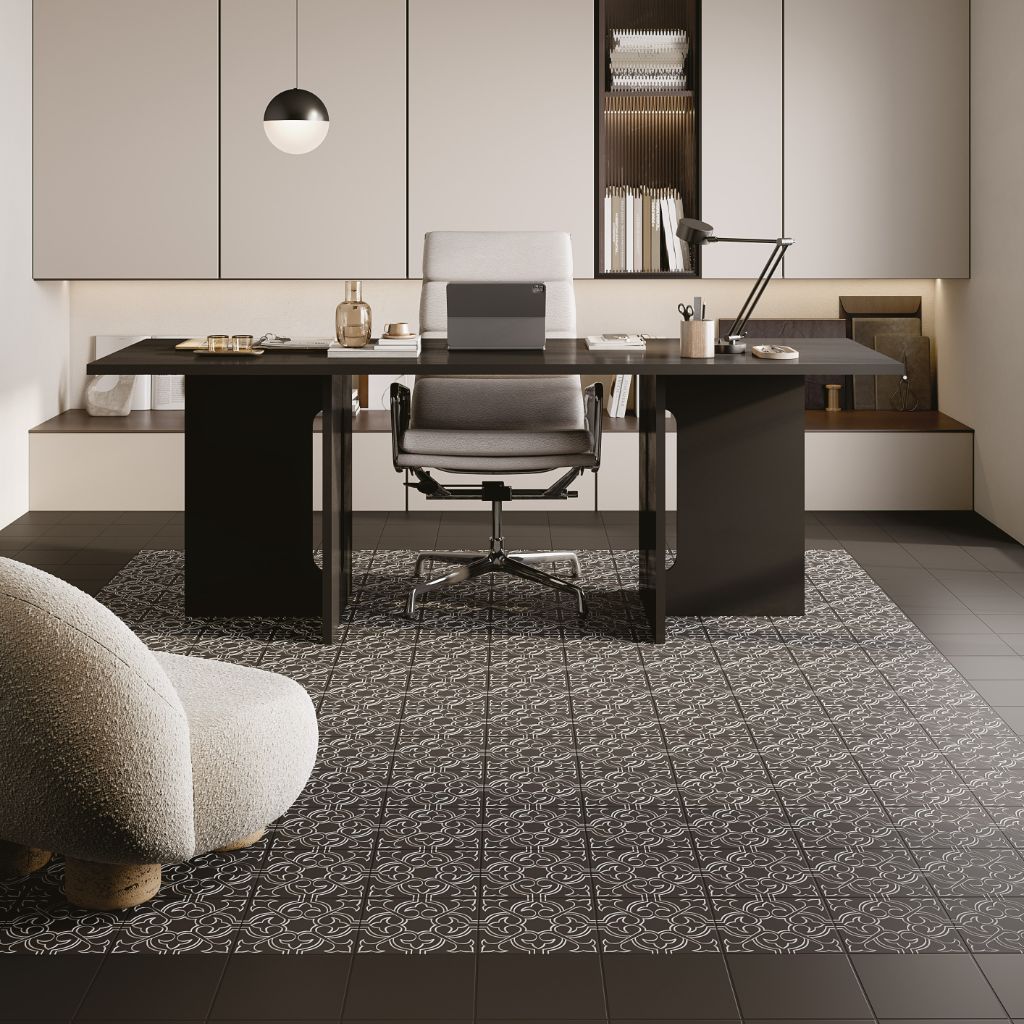 Impression Nero Porcelain Glossy Wall Tiles - Keystone