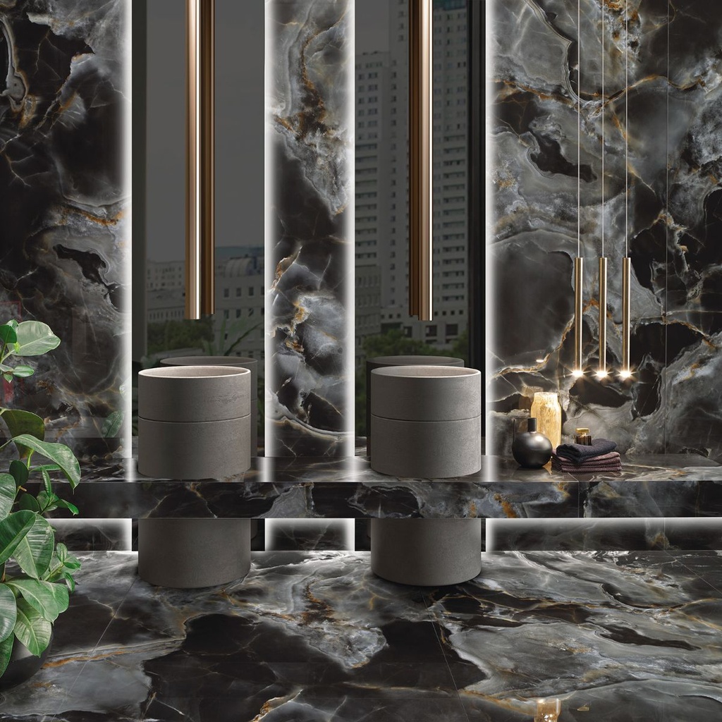 Aura Black | Marble Effect Porcelain | Keystone